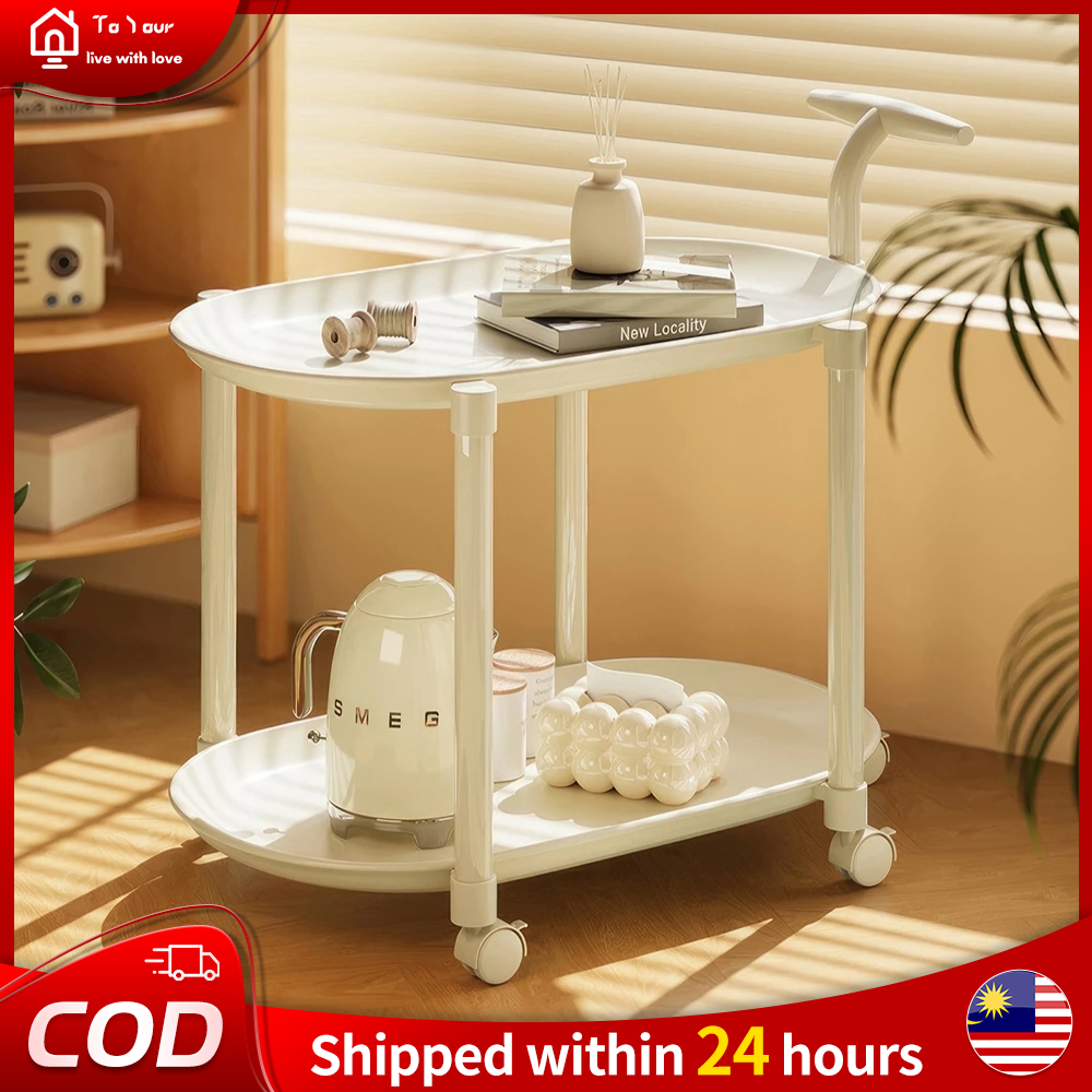 Removable Trolley Side Table With Wheels Small Coffee Table Tray ...