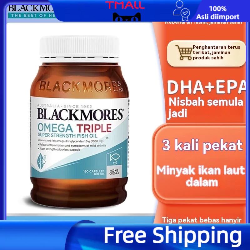 【exp：2027】BLACKMORES Omega Triple Super Strength Fish Oil 150 caps-Tmall | Shopee Malaysia