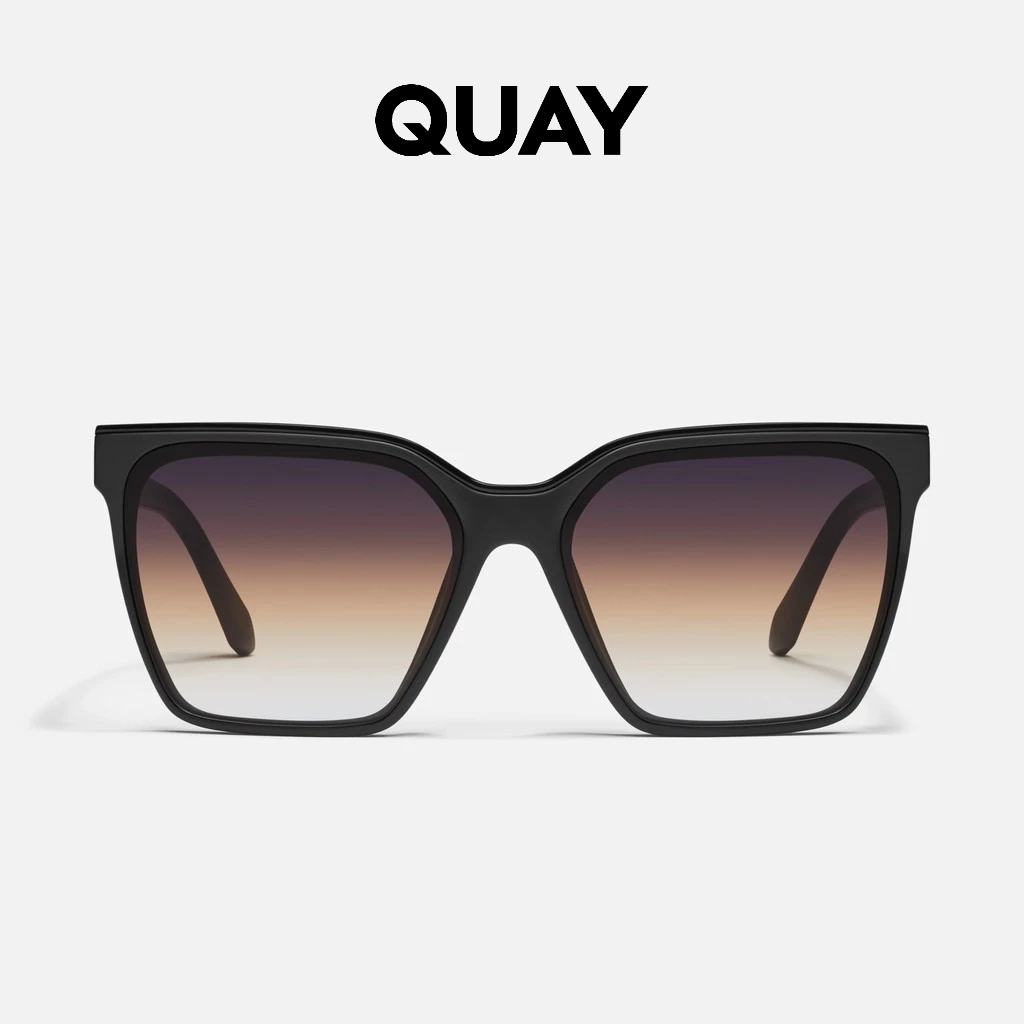 QUAY Level Up Sunglasses - Matte Black/Futuredusk Poppy | Shopee Malaysia