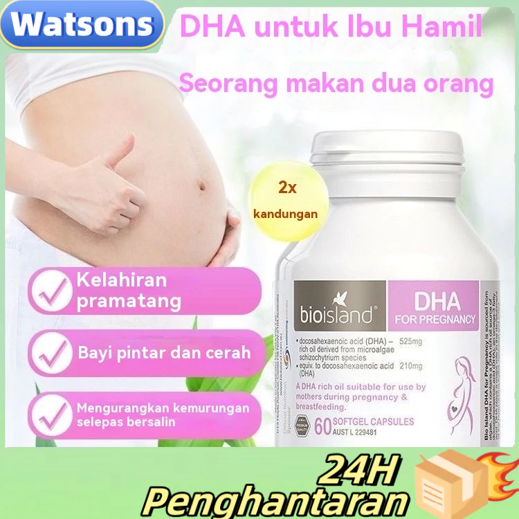(Ready Stock)Bio Island DHA for Pregnancy ( 60 Softgel Capsules )-Watsons | Shopee Malaysia