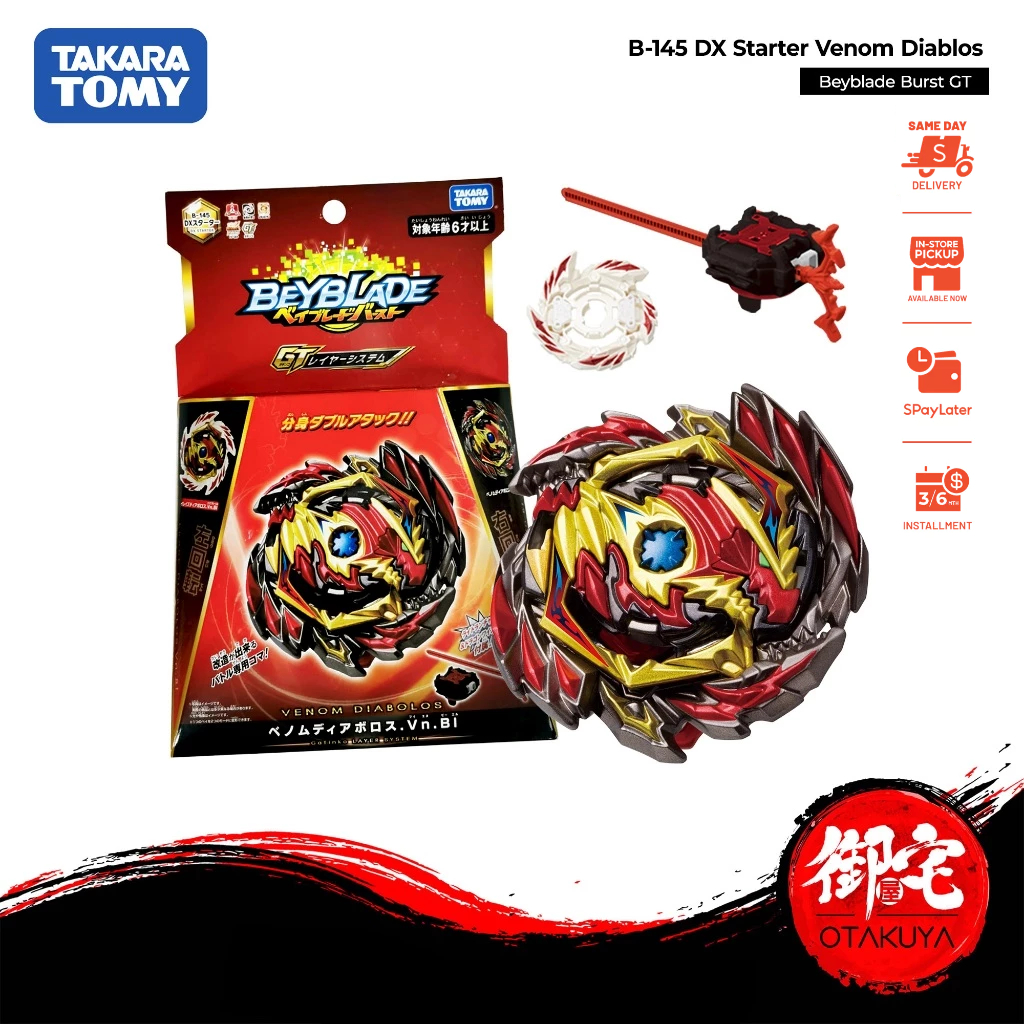 TAKARA TOMY Beyblade Burst GT B-145 DX Starter Venom Diabolos | Shopee ...