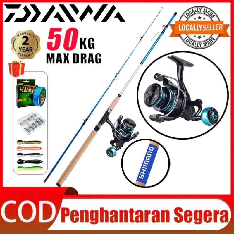 Fishing Rod Set Pancing Set Reel Spinning Rod Spinning Joran Pancing ...