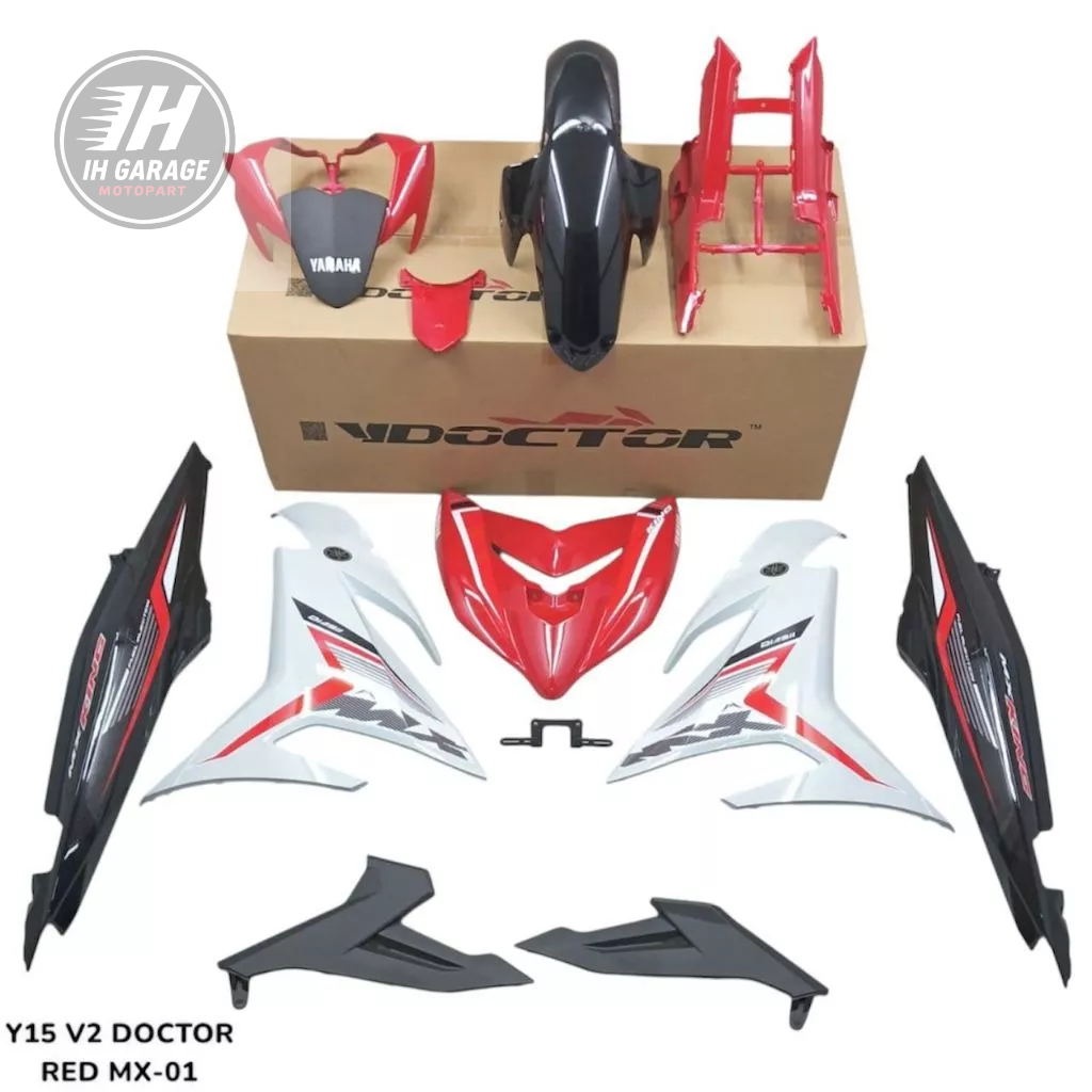 COVERSET BODYSET YAMAHA YSUKU Y15 Y150ZR V2 MX KING RED MX-01 DOCTOR ...