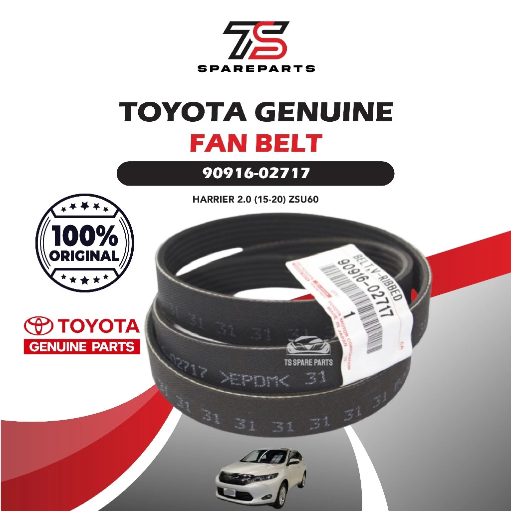 Toyota Fan Belt 90916-02717 Harrier ZSU60 (1pcs) Kipas Kereta Barang ...