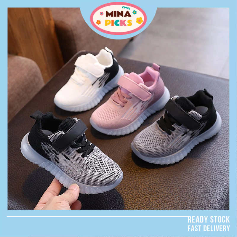 Kasut Sneakers Sukan Budak Baby & Kids Sport Shoes Sneaker | New Teen Unisex Casual Twins White ...