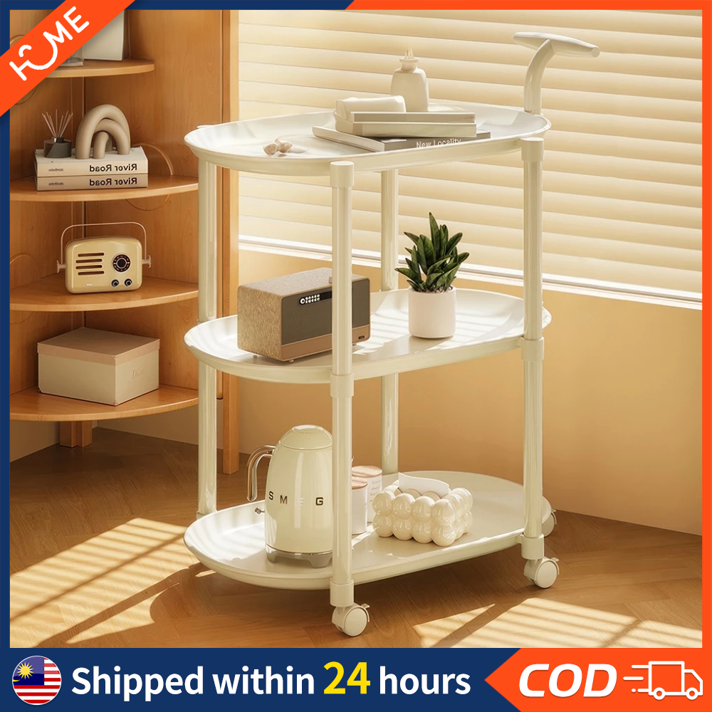 Trolley Side Table ABS Movable Trolley Coffee Tea Table With Wheels ...