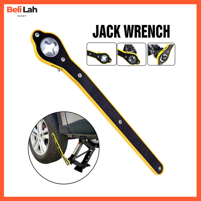 Car Scissor Jack Ratchet Wrench Garage Tire Wheel Lug / Bicu Gunting ...