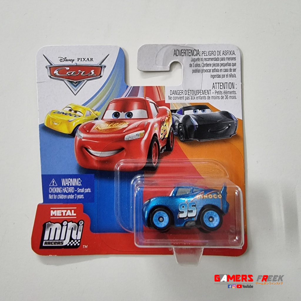 Mattel Disney Pixar Cars Mini Racers 95 Dinoco Lightning McQueen ...