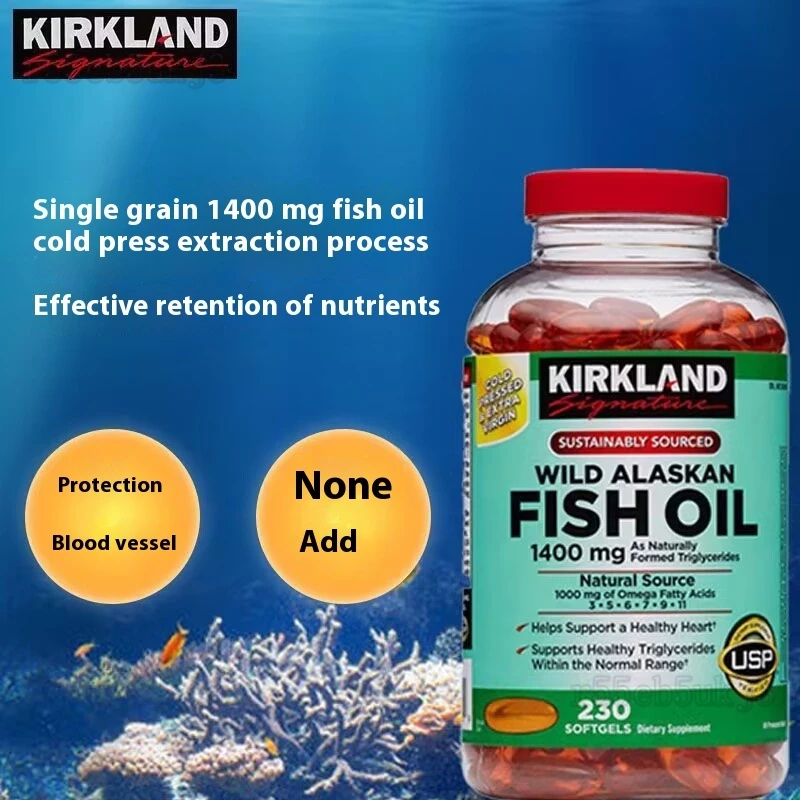 Kirkland Alaska wild deep sea salmon oil 深海魚油soft capsules imported ...