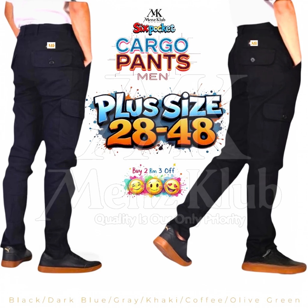 Seluar Cargo Lelaki Regular Fit Durable Stretch Six Pocket Working Pant ...