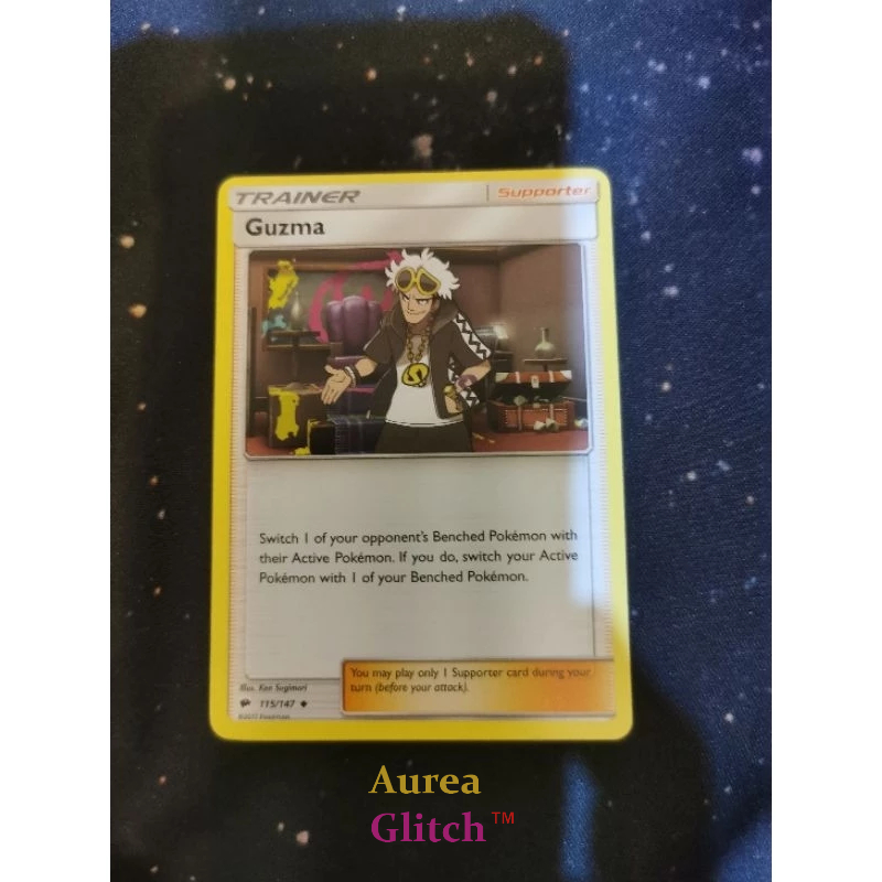 Pokemon TCG Guzma 115/147 Burning Shadow Trainer Supporter normal card ...