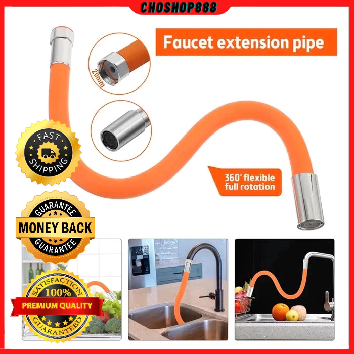 28cm & 44cm 360° Flexible Silicone Faucet Extension–Universal Kitchen ...