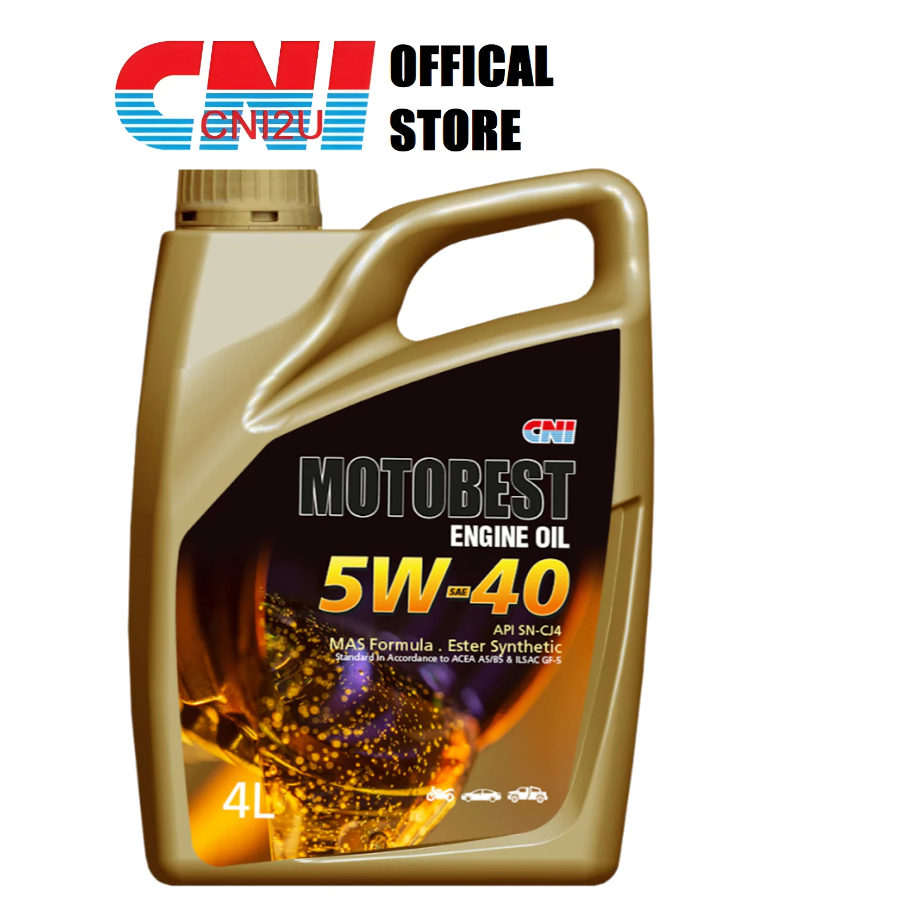CNI Motobest Engine Oil 5W-40 & 15W-50 (4L/1L) | Shopee Malaysia