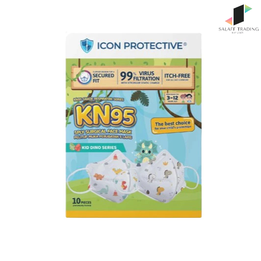 ICON PROTECTIVE KN95 5Ply Surgical Face Mask Kids 10'S (Dino Series ...