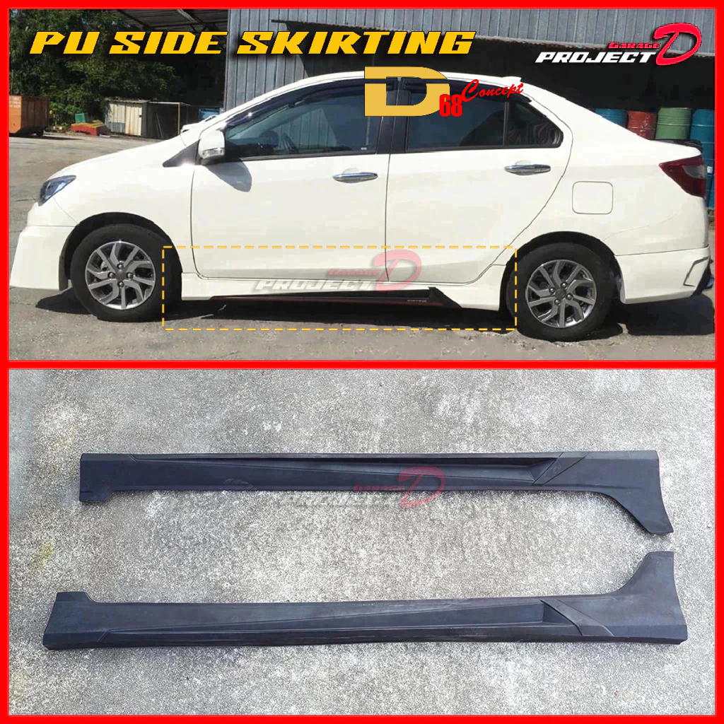 💥Ready Stock💥 Perodua Bezza / Axia D68 PU Side Skirting (Without Paint ...
