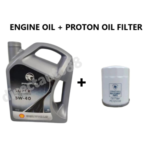PROTON SHELL 5W40 ENGINE OIL FULLY SYNTHETIC 5W-40 ENGINE OIL 4L ...