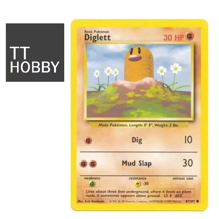 Diglett 047/102 LP-NM Base Set Vintage 1997 Pokemon TCG | Shopee Malaysia