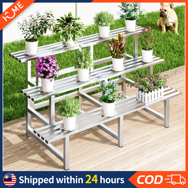Rak Bunga Bertingkat Rak Pasu Bunga Outdoor Stainless Steel Flower Rack ...