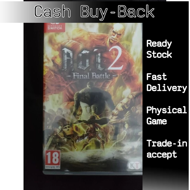 Nintendo switch aot attack of titan 2 final battle used | Shopee Malaysia