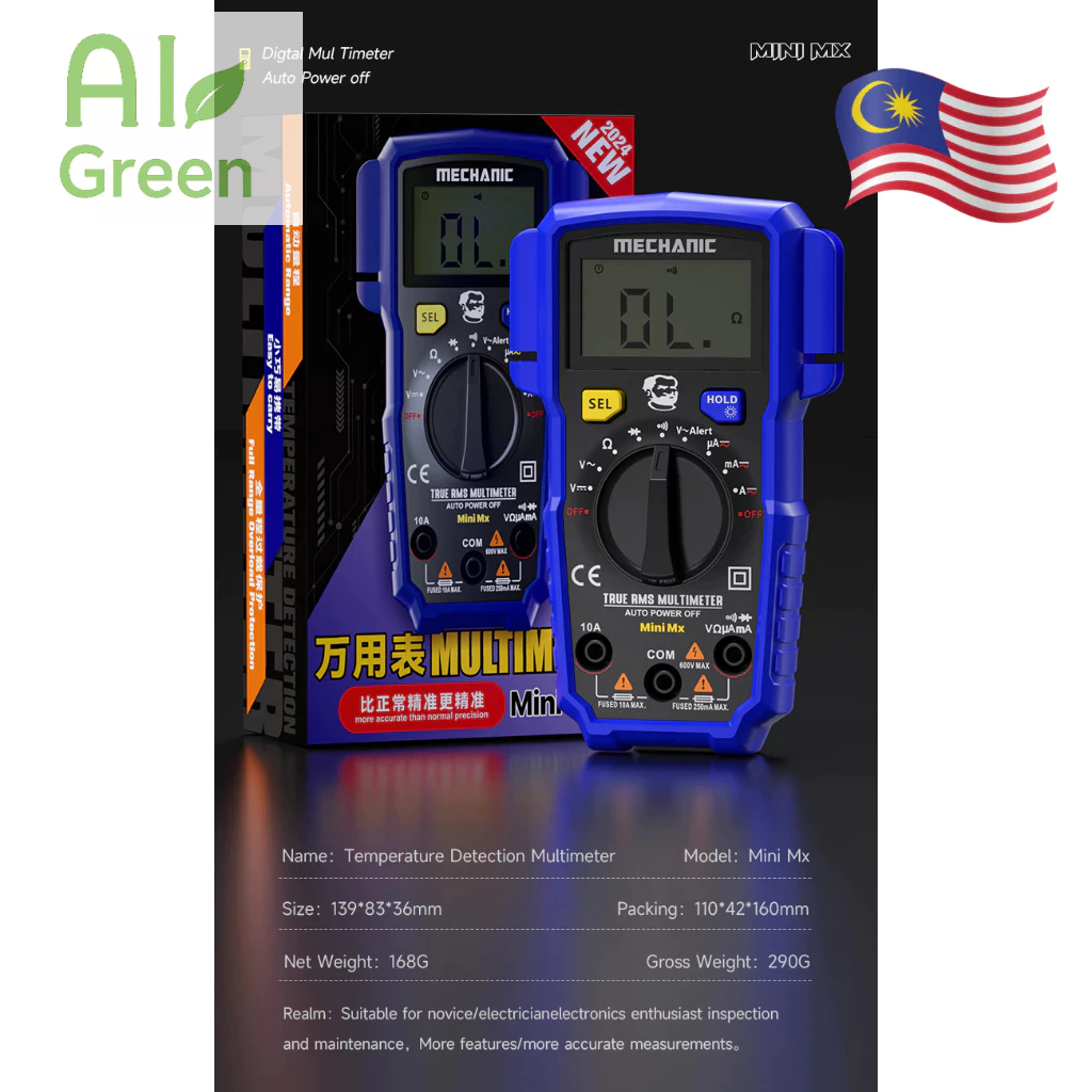 MECHANIC Digtal Multimeter Auto Power off Mini MX | Shopee Malaysia