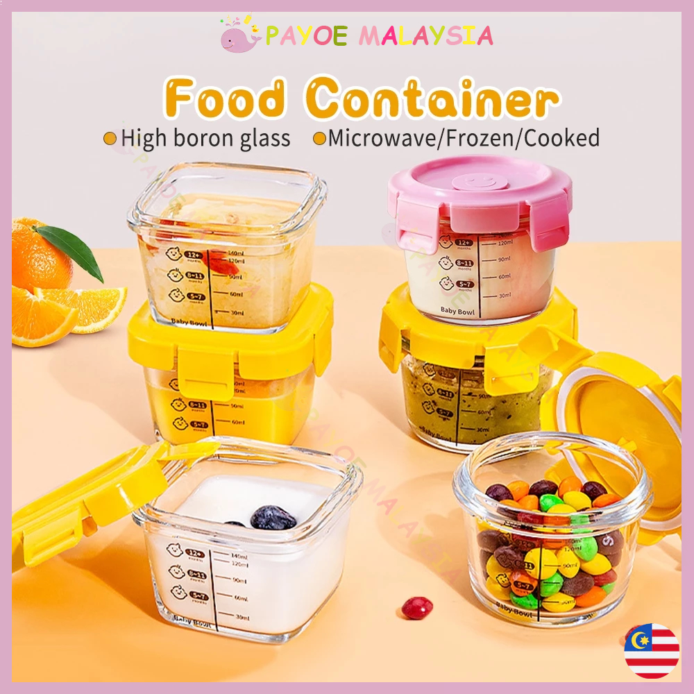 Payoe 170ML Glass Container Storage Box Baby Food Box Feeding Bowl ...