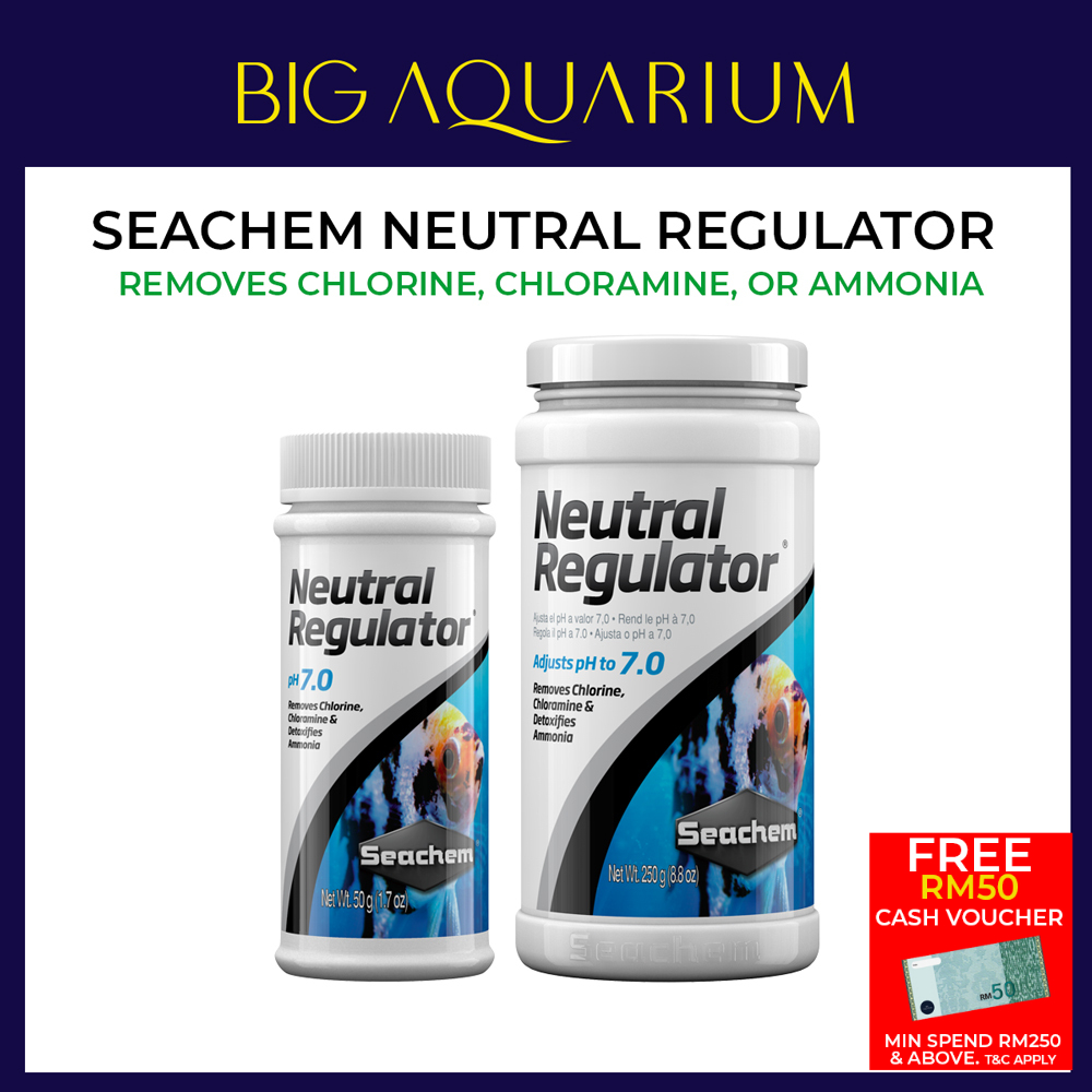 Seachem Neutral Regulator Anti Chlorine pH Buffer Adjust (50g / 250g ...