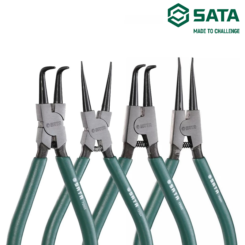 SATA TOOLS 7" Internal/ External and Straight/ Bent Tip Snap Ring ...