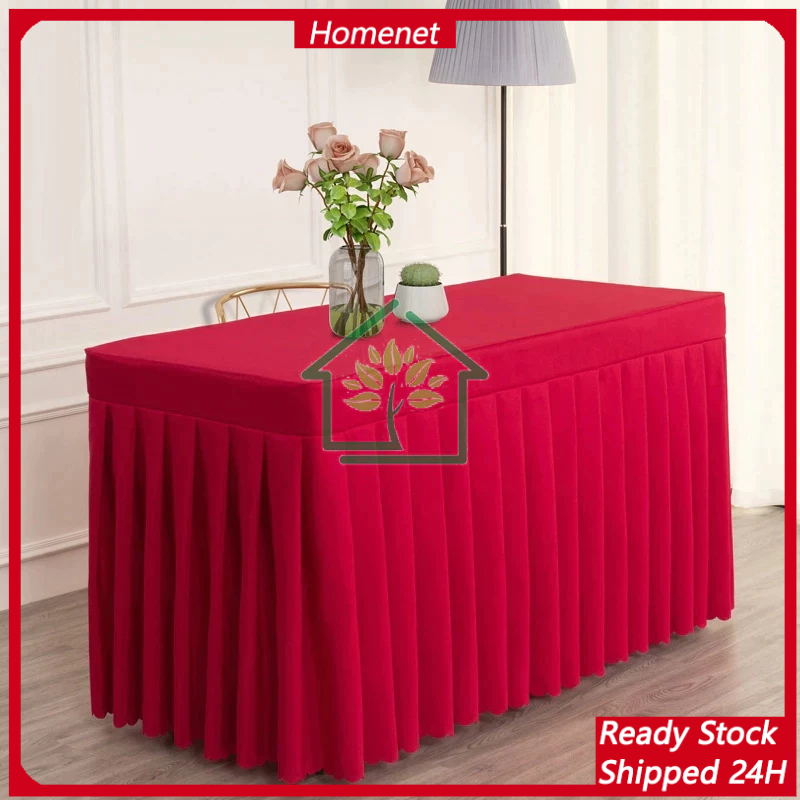 4Ft Folding Table Skirting Rectangular Conference Table Cloth Cover ...