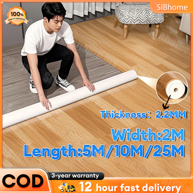 Tikar Getah Tebal 1 Gulung 10/25M Large Size PVC Floor Sticker ...