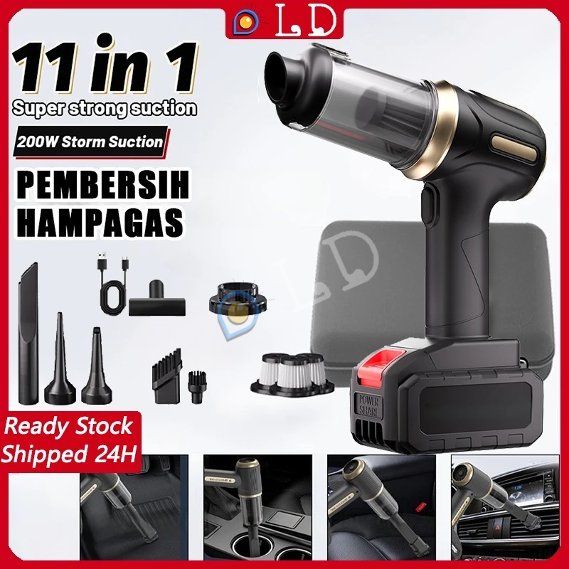 12 in 1 Cordless Car Vacuum Cleaner Mini Wireless Vacuum Rechargeable ...
