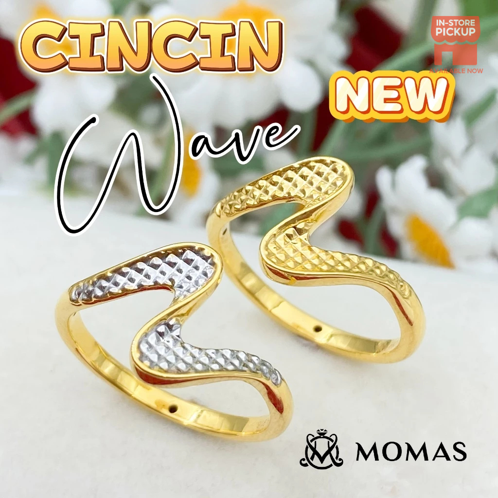 Cincin Wave NEW Emas 916 Tulen Cincin Emas 916 Bajet Emas 916 Tulen ...