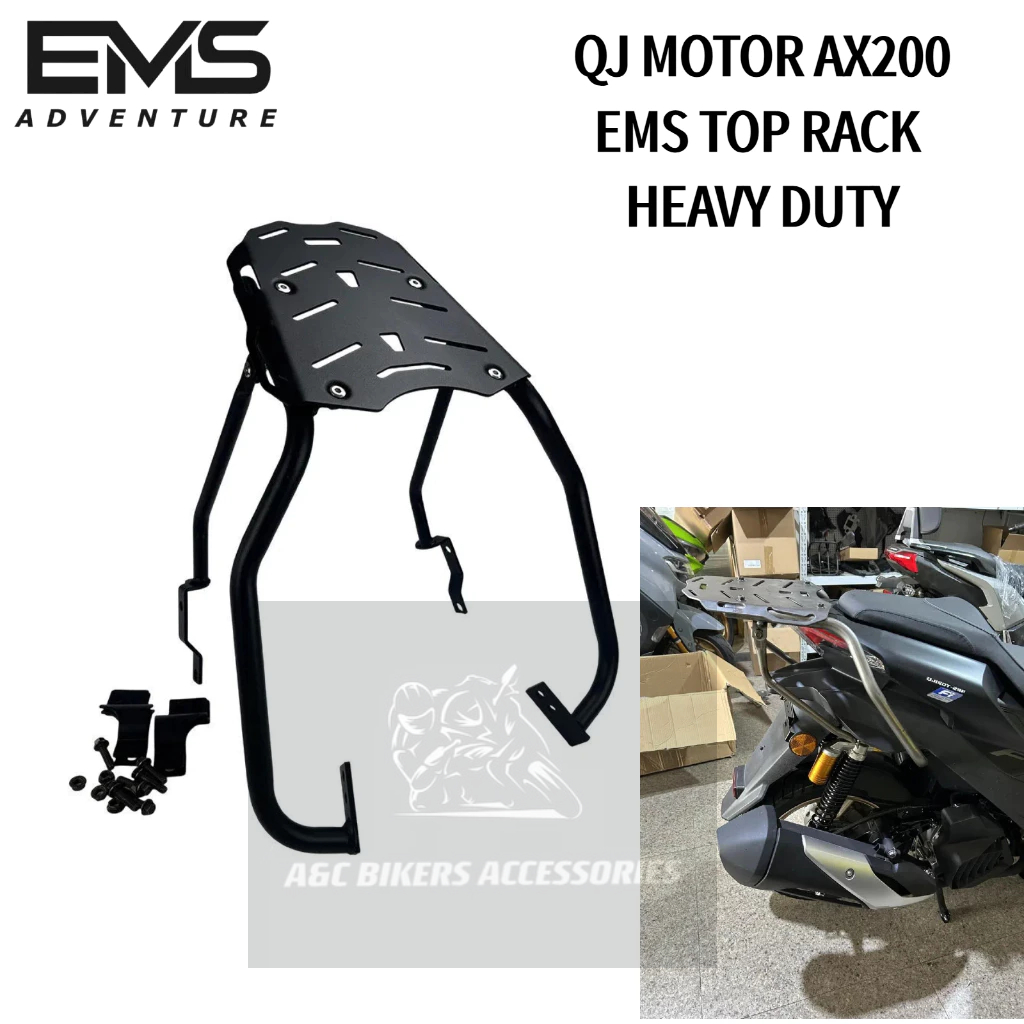 QJ MOTOR AX200s EMS Top Rack Heavy Duty Monorack Motorcycle Sccoter ...
