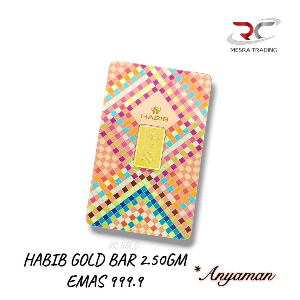 HABIB GOLD BAR 2.50GM 999.9 ANYAMAN GOLD BULLION BAR 2.5G AU999.9 24K ...