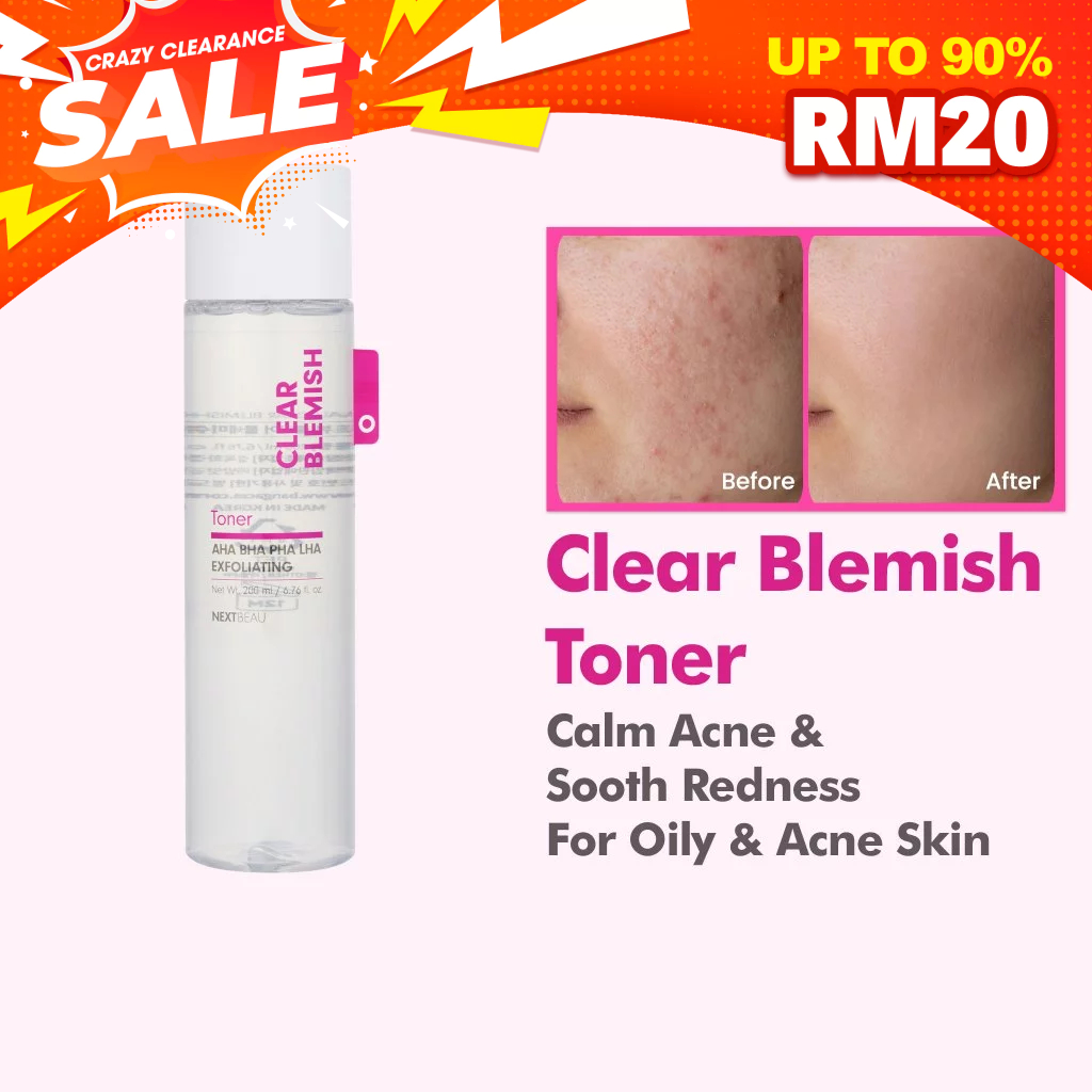 NEXTBEAU Clear Blemish Toner 200ml | Korea Skincare Breakout Acne ...