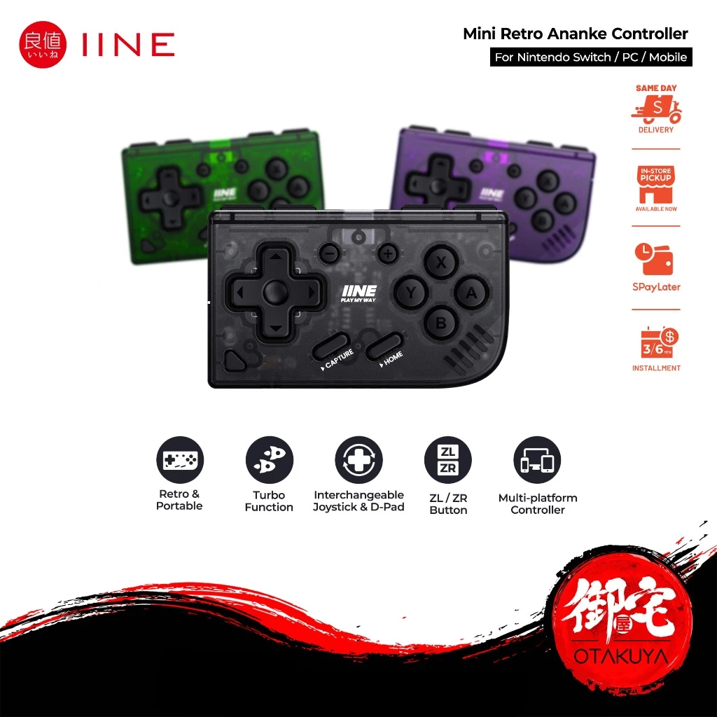 【CNY SALE】IINE Retro Ananke Portable Mini Controller for Nintendo Switch 2/ Oled / PC / Android ...