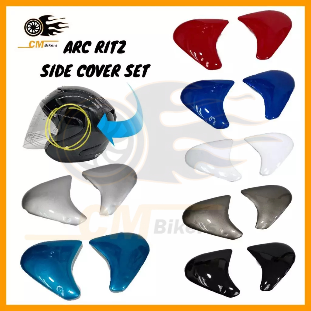 HELMET ARC RITZ SIDE COVER SET With Gear Base 1 SET | Shopee Malaysia