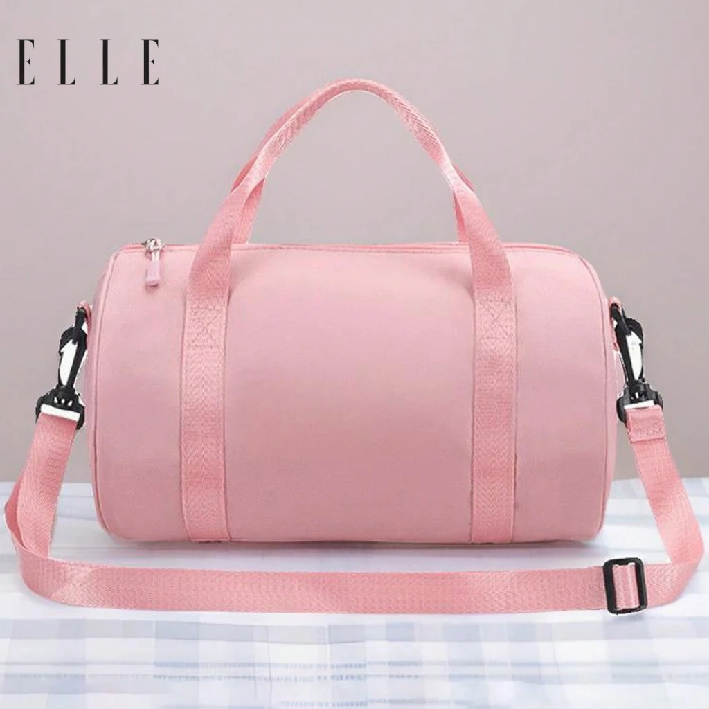 ELLE Sport Jumper Mini Sling Bag Large Capacity Solid Color Gym Bag ...