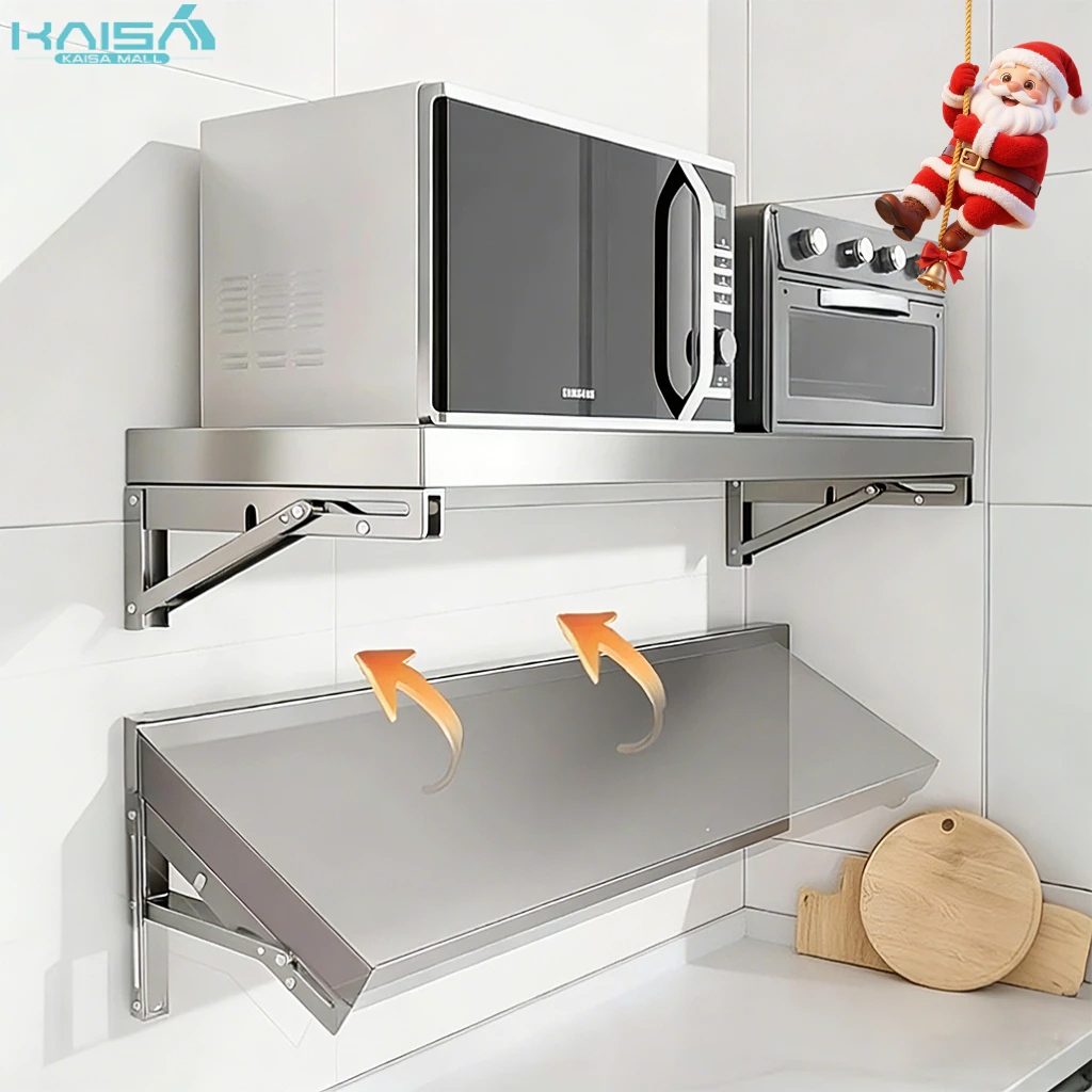 Stainless Steel Foldable Table Wall Mounted Kitchen Countertop Dining ...