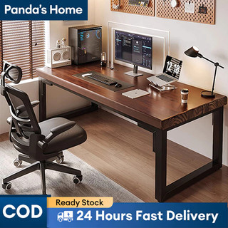 Panda Solid Wood Table Meeting Table Meja Office Wooden Meja belajar ...