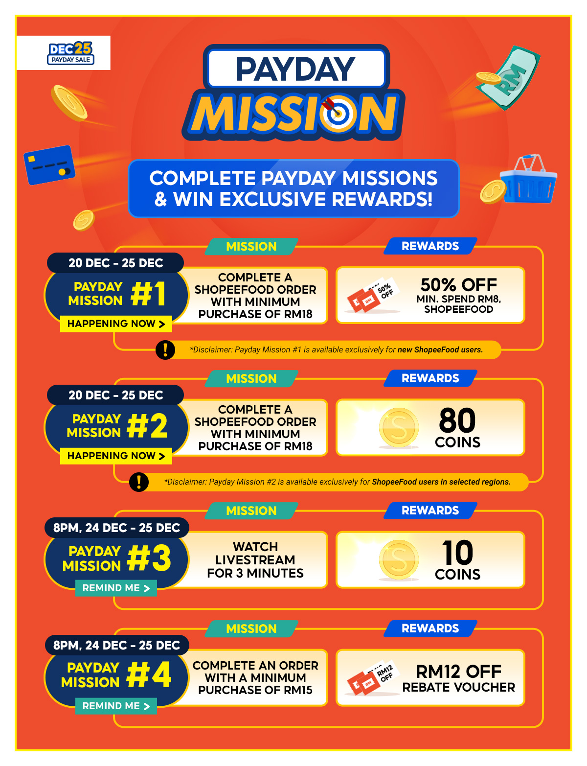 Dec 25 Payday Sale 2025 | Free Shipping No Min. Spend + Shopee Live 70% ...