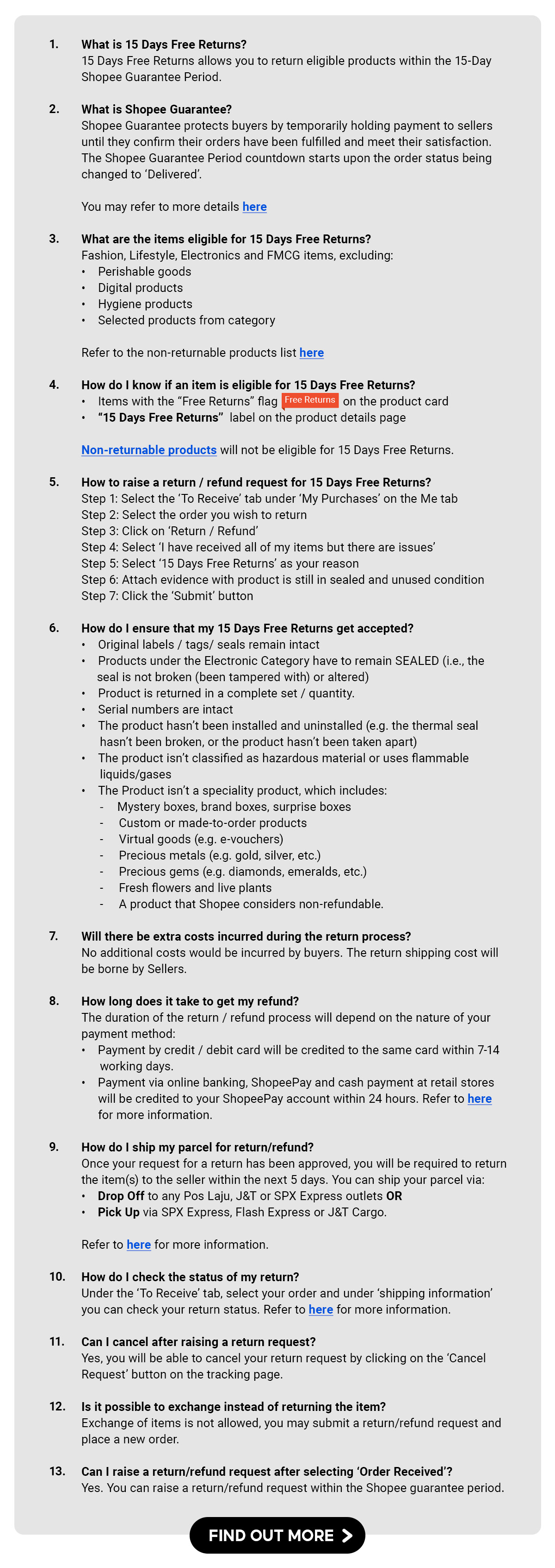 Shopee 15 Days Free Returns 2025 | Change Of Mind Returns with No ...