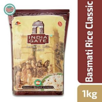India Gate Classic Basmati Rice - 1Kg (Imported from India) | Shopee ...