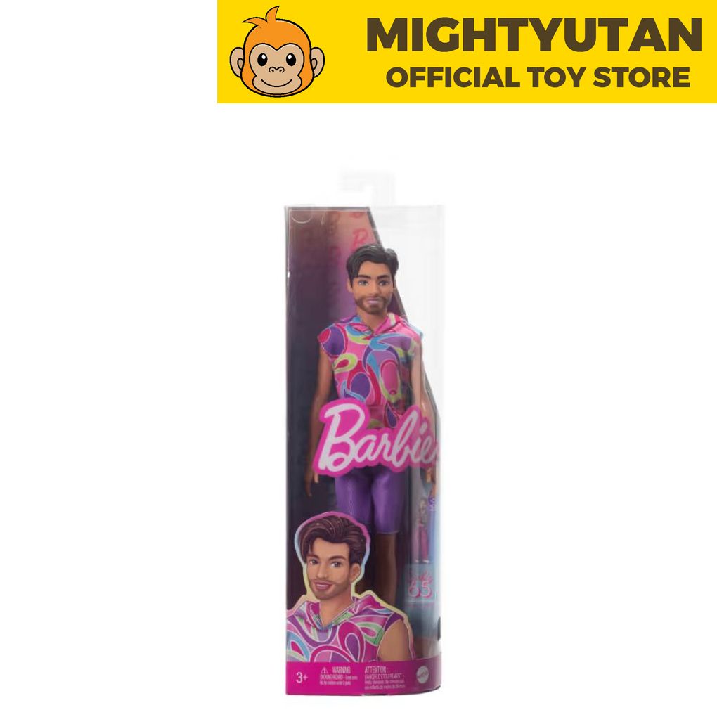 Barbie Ken Fashionistas Doll 227 With Totally Hair-Inspired Look, 65th ...