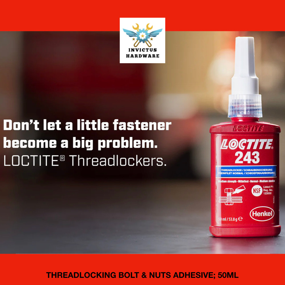 QR CODE SCAN 243 LOCTITE SCREW THREADLOCKER PROTECT BEARING SHAFT TYRE ENGIN AGENT WIRE GLUE GAM ...