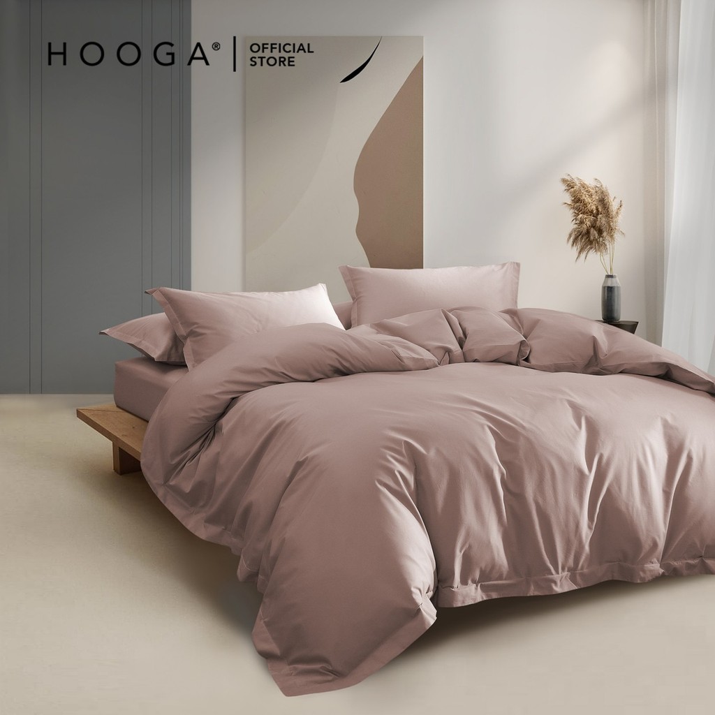 HOOGA Dresden 800TC Cotton Sateen Bedsheet Fitted Sheet Set (Orange ...