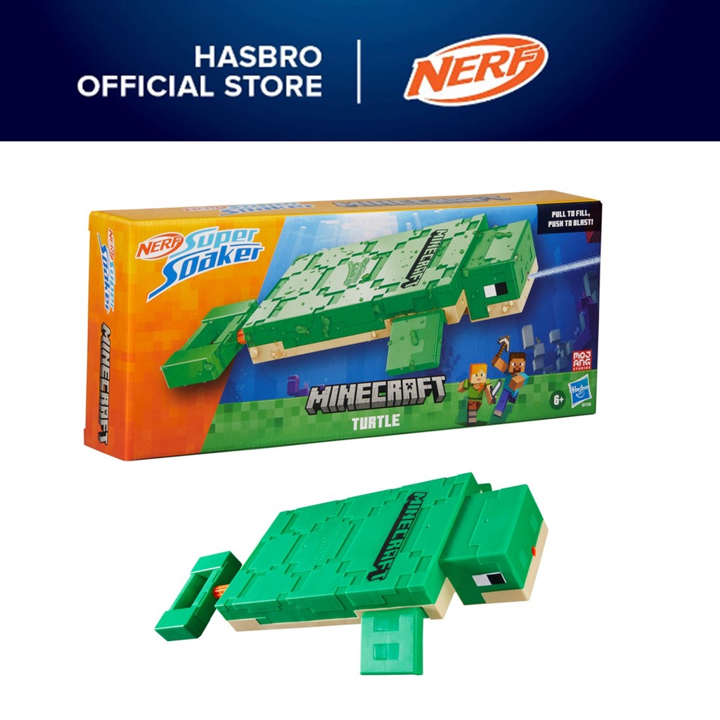 Nerf Super Soaker Minecraft Turtle Water Blaster, Outdoor Water Toys ...