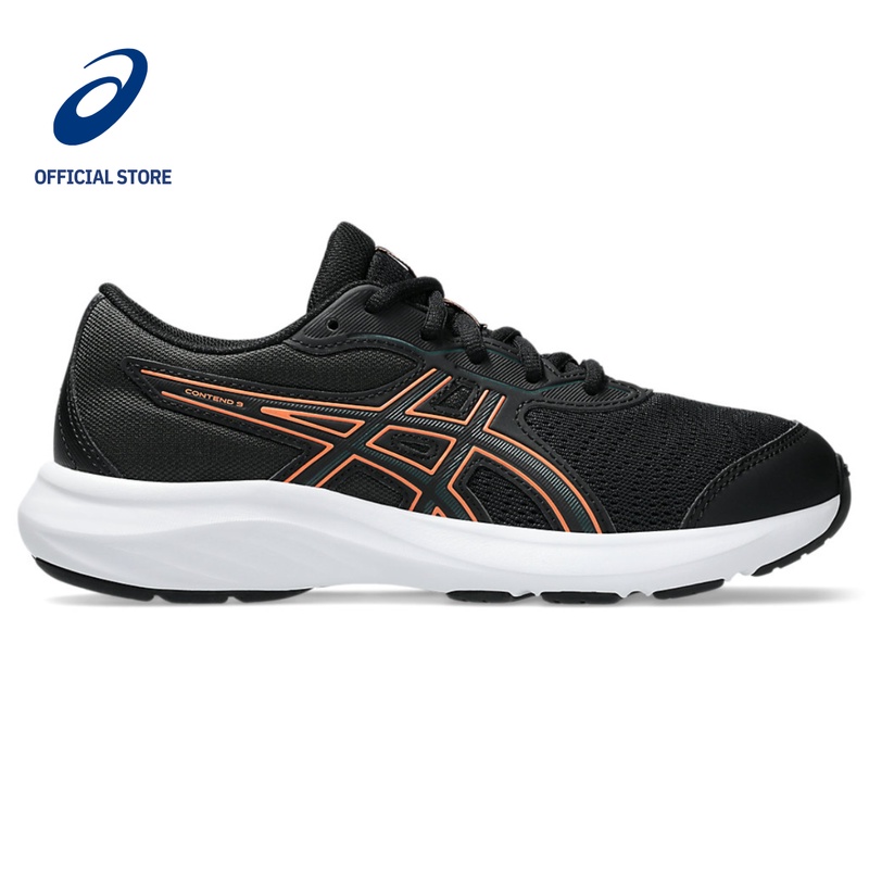ASICS Contend 9 GS Kids Running Shoes In Black/Saxon Green | Shopee ...