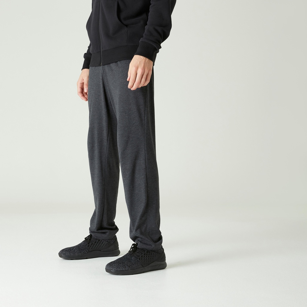 Decathlon Training Outfit Men's Trousers 100 Regular Fit - Domyos ...