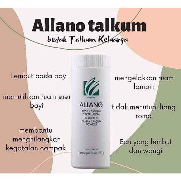 AMWAY ALLANO Family Talcum Powder - 250g | Shopee Malaysia