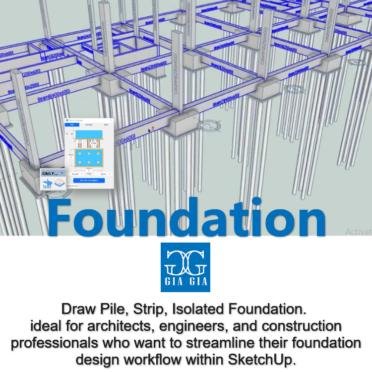 G&G Foundation | SketchUp Extension | Footing & Base Modeling for ...